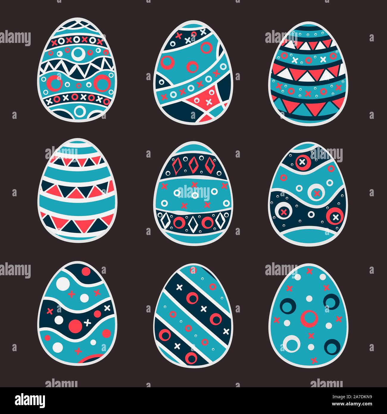 Happy Easter Eggs. Modern Design. Vector Illustration Stock Vector ...