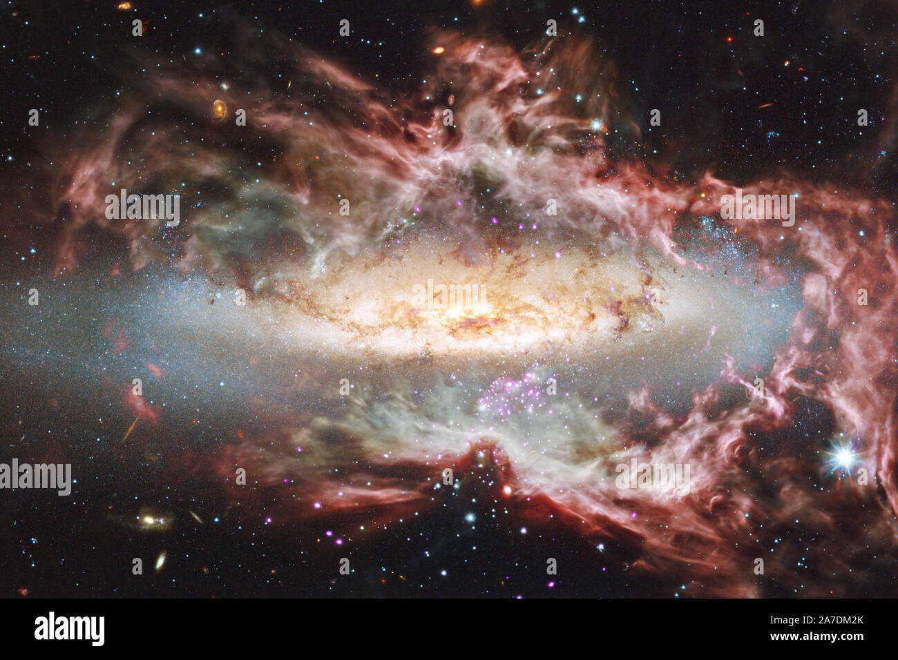 Nebula, starfield, cluster of stars in outer space. Beauty of endless ...