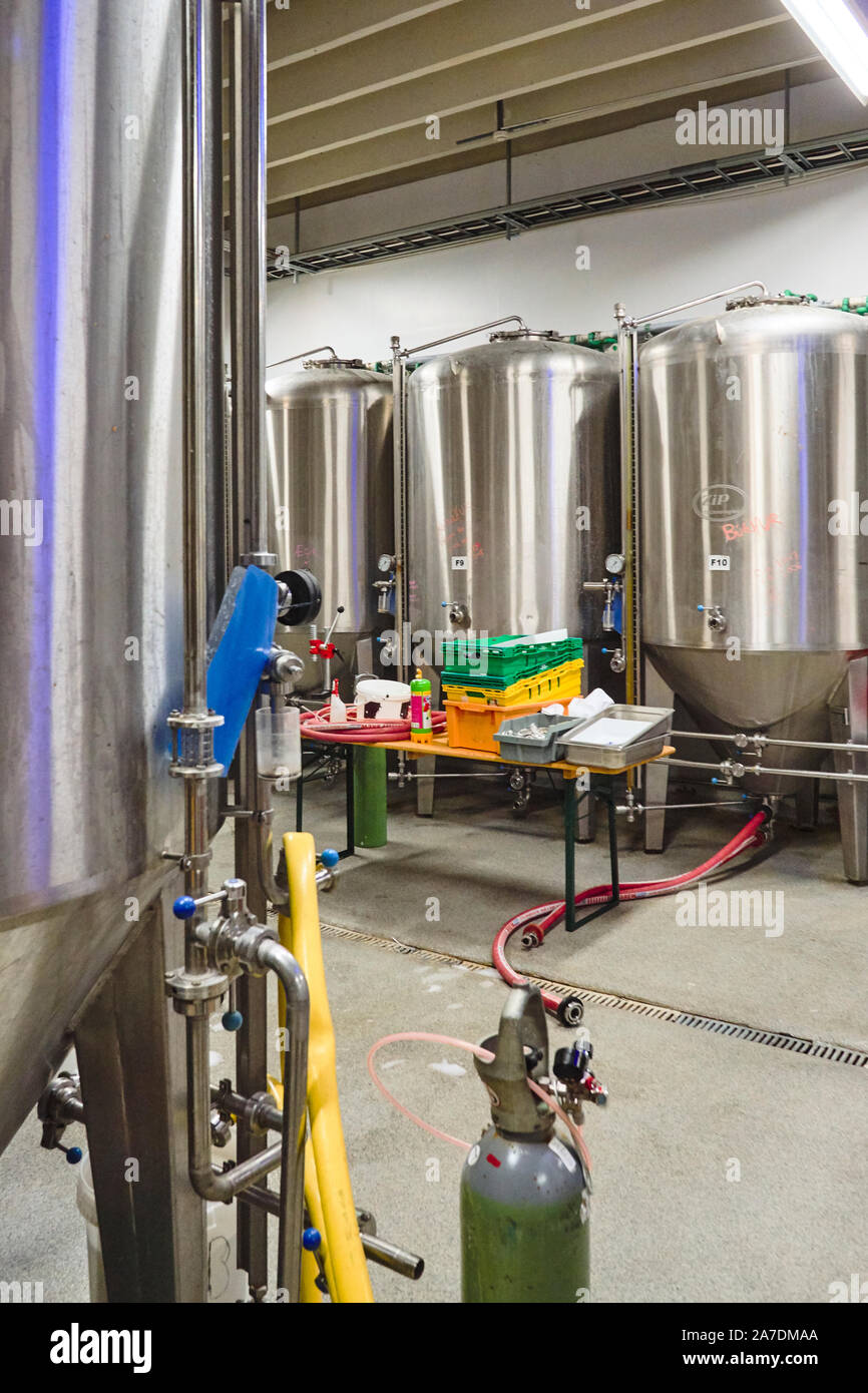 Ægisgarður, craft beer factory in Reykjavik, Icleand, views over the ...