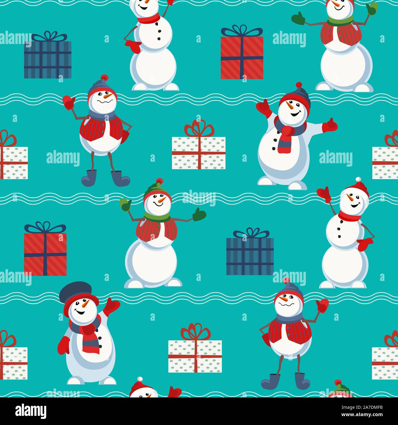 Snowman repeat pattern hi-res stock photography and images - Alamy
