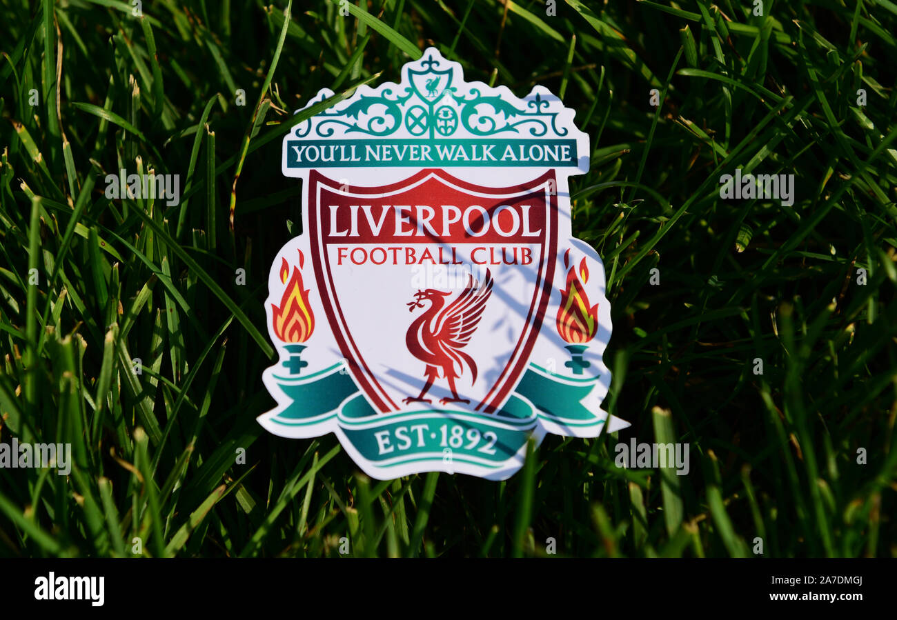 September 6, 2019 Istanbul, Turkey. The emblem of the English football ...