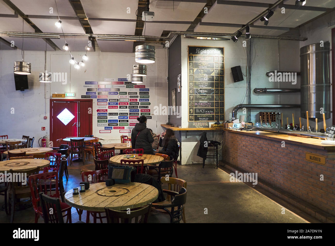 Ægisgarður, craft beer factory in Reykjavik, Icleand, view over general ...