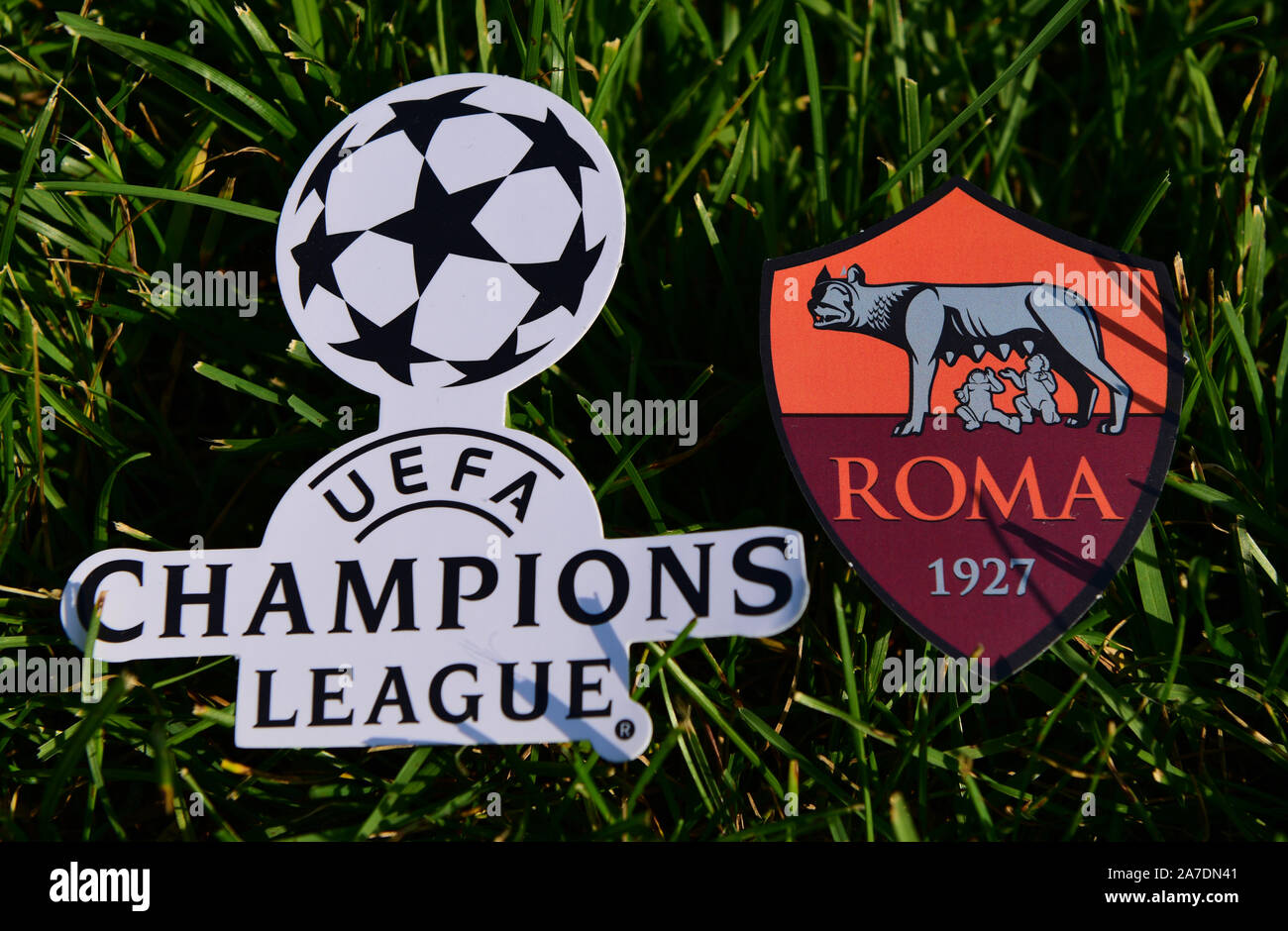 Roma stadio olimpico serie a uefa football soccer hi-res stock ...