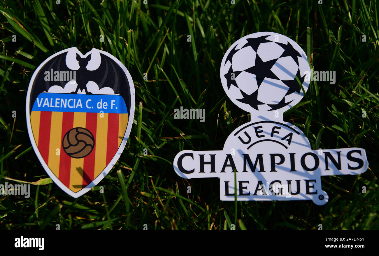 September 6, 2019 Istanbul, Turkey. The emblem of the Spanish football ...