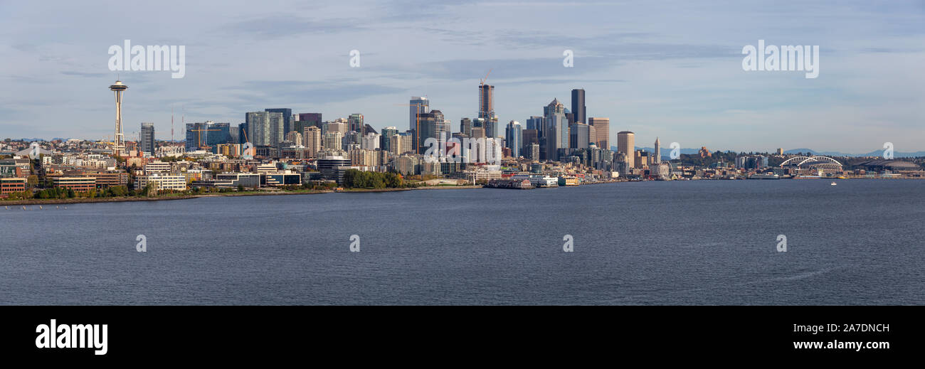 Downtown Seattle, Washington, United States of America. Aerial ...