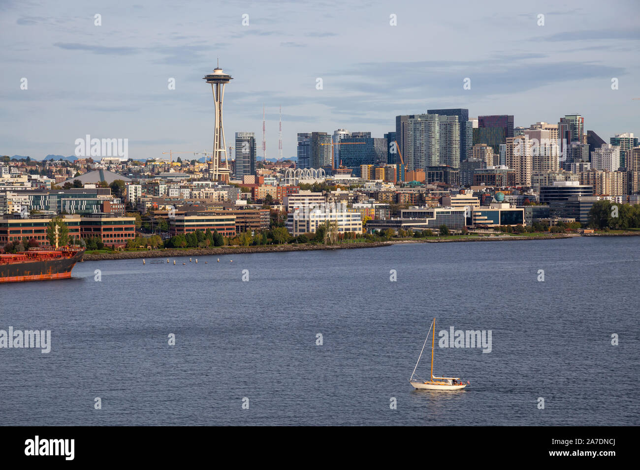Downtown Seattle, Washington, United States of America. Aerial View of ...