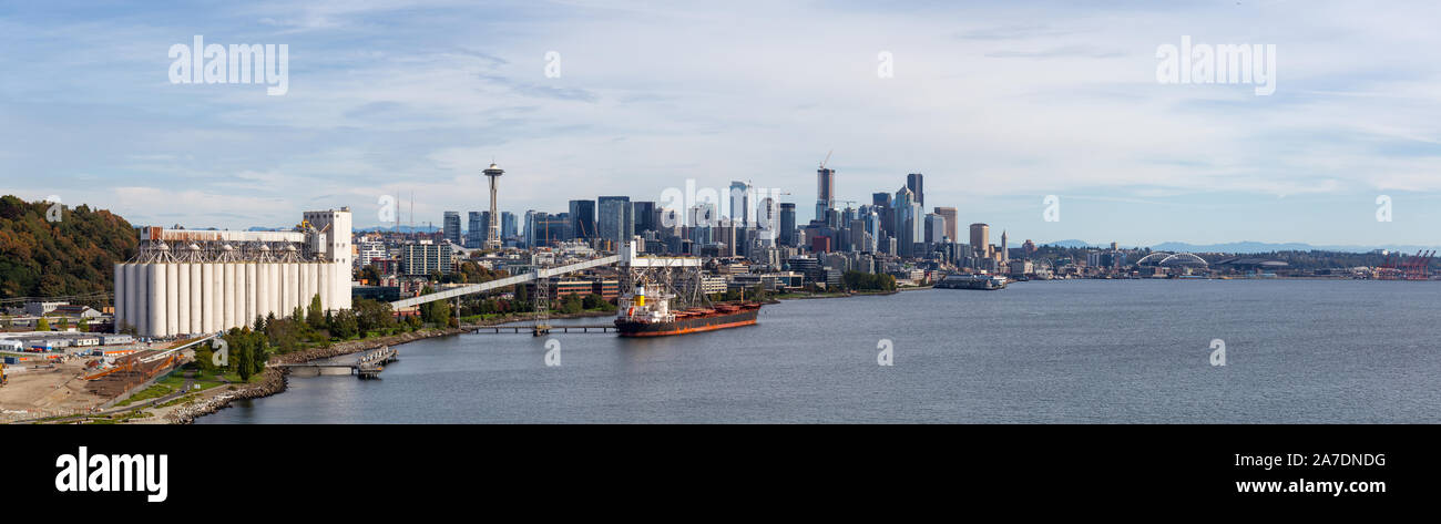 Downtown Seattle, Washington, United States of America. Aerial ...