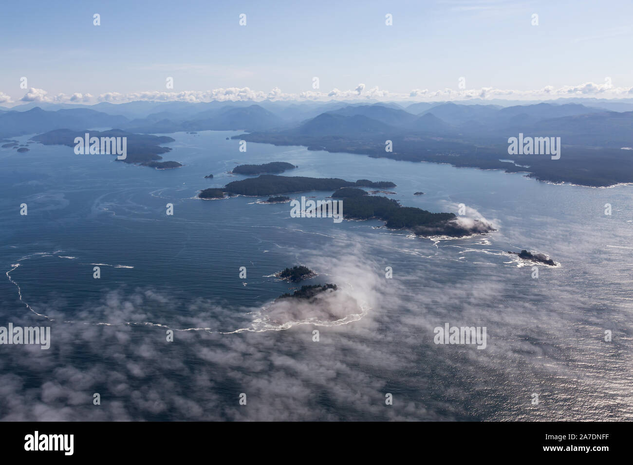 Aerial Landscape View of Beautiful Pacific Ocean Coast with Coastal ...