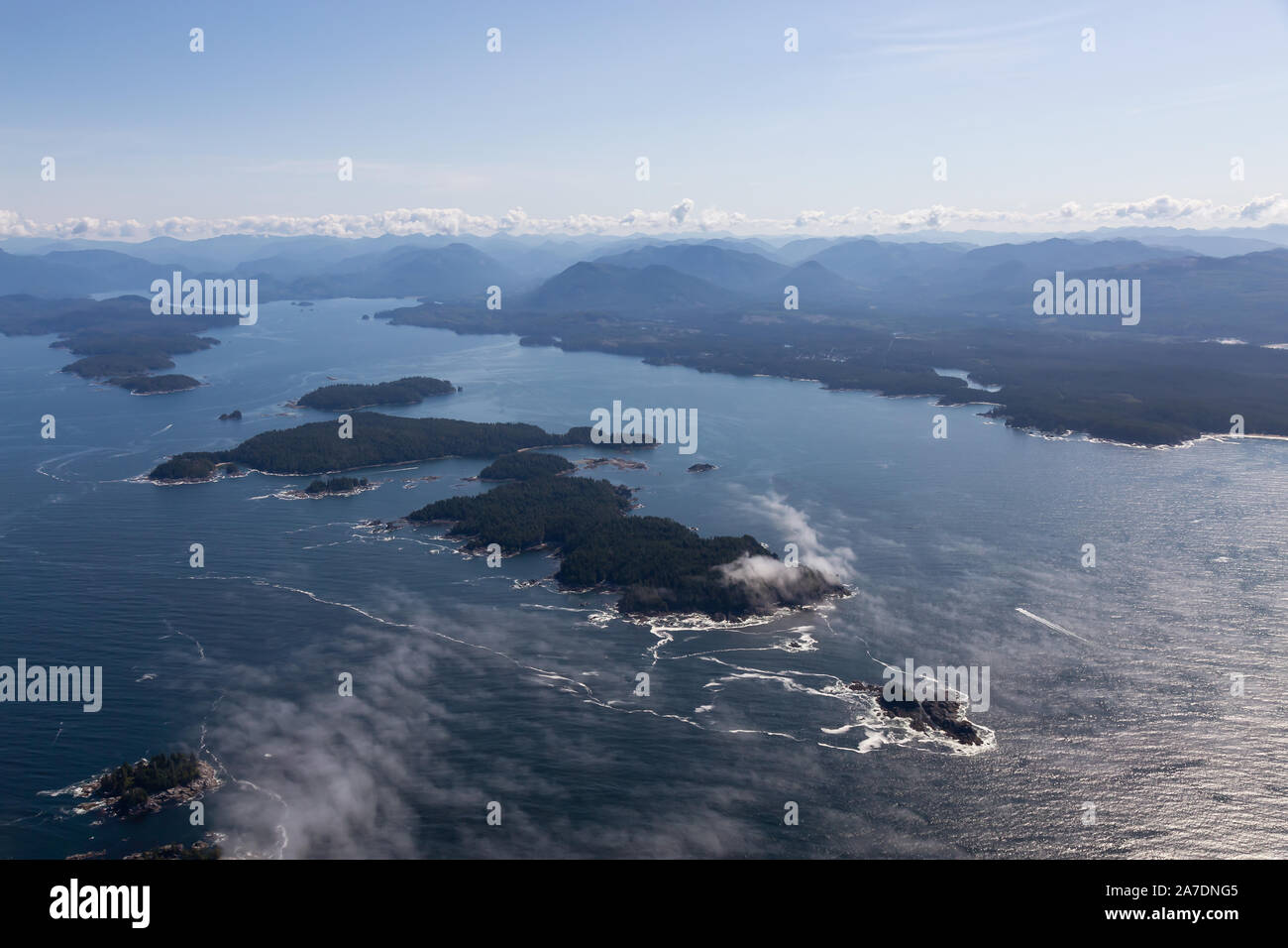Aerial Landscape View of Beautiful Pacific Ocean Coast with Coastal ...