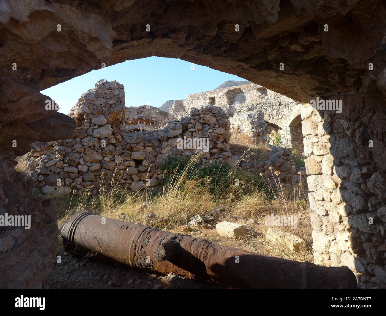 Venetian fort, Kithira, Greece Stock Photo - Alamy