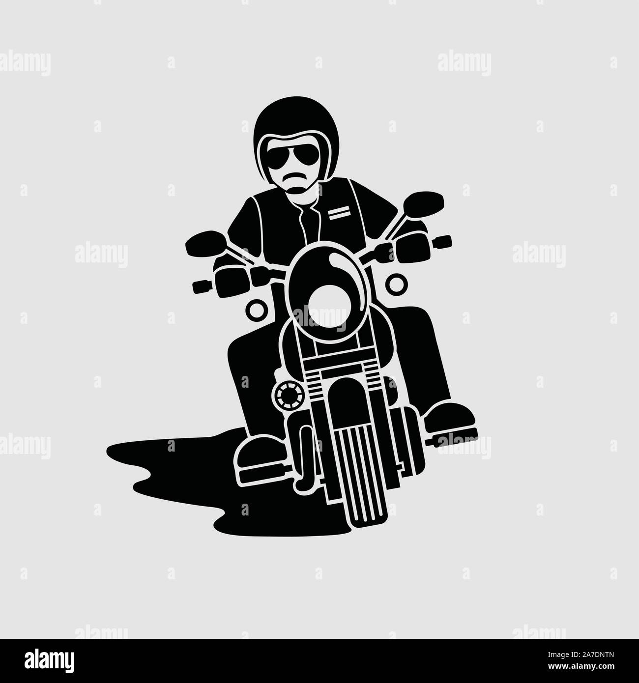 motorcycle front view. vector. illustration Stock Vector Image & Art ...