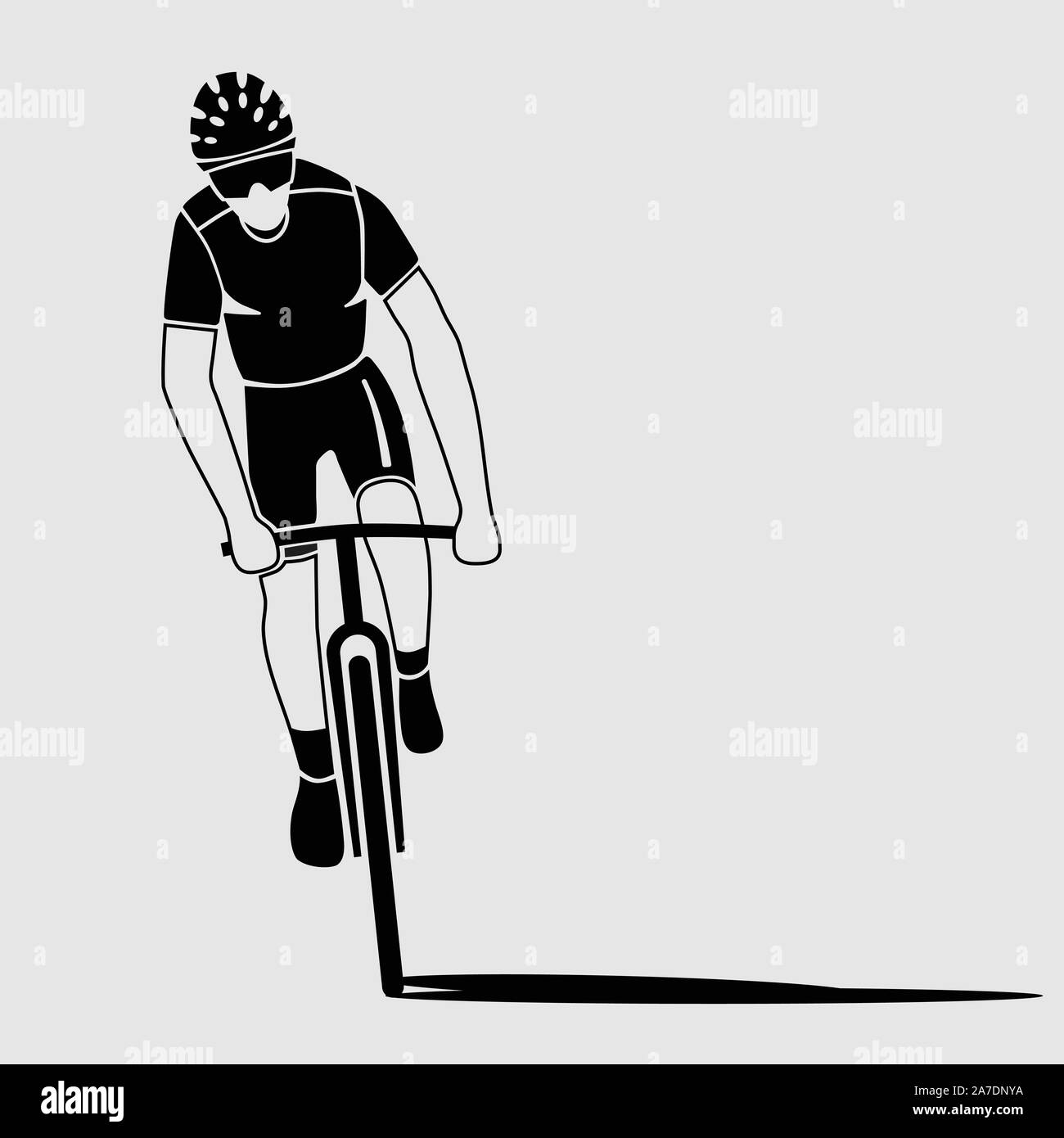 Cyclist Silhouette Front