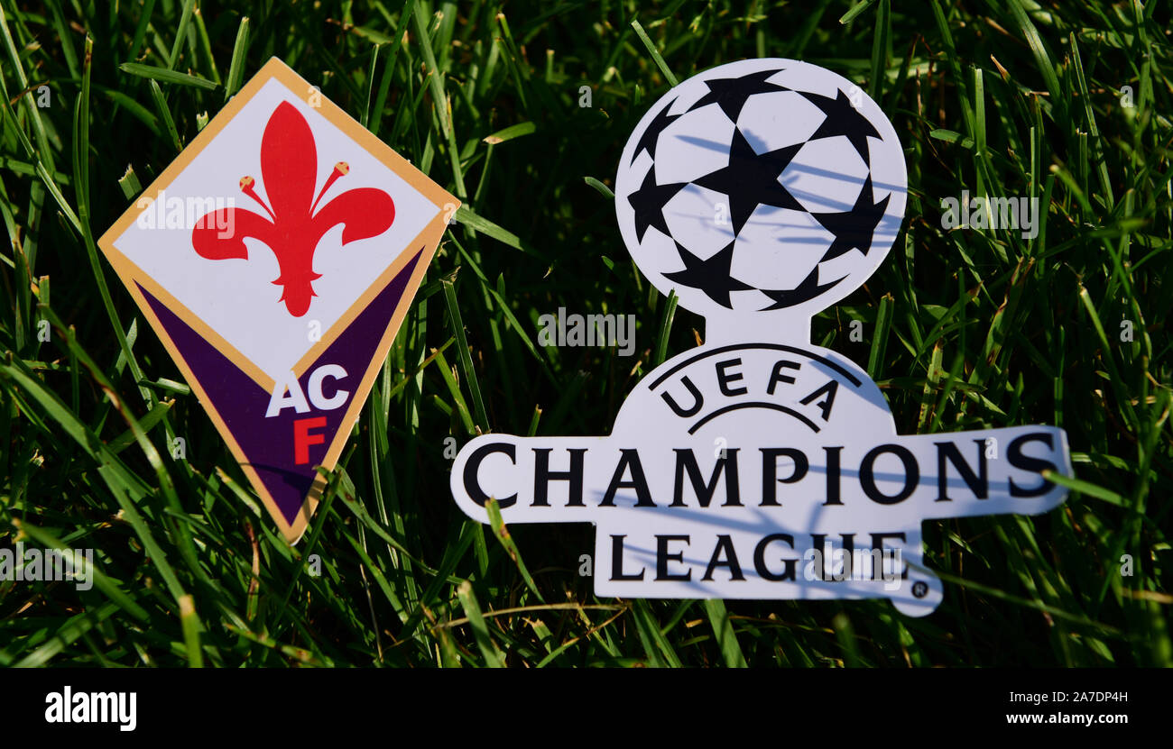 September 6, 2019 Istanbul, Turkey. The emblem of the Italian football ...