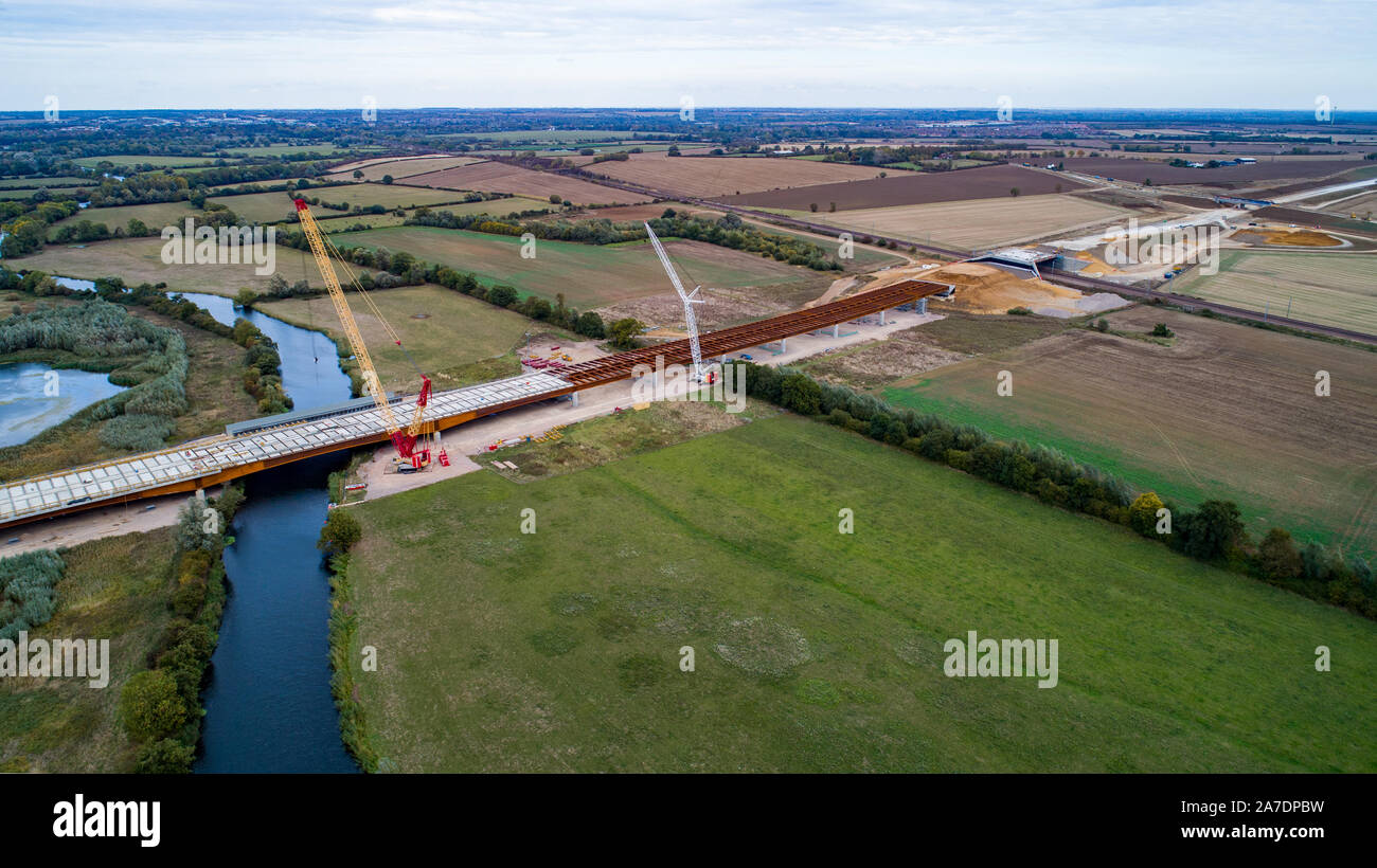 Picture dated October 2018 shows a section of the new A14 near ...