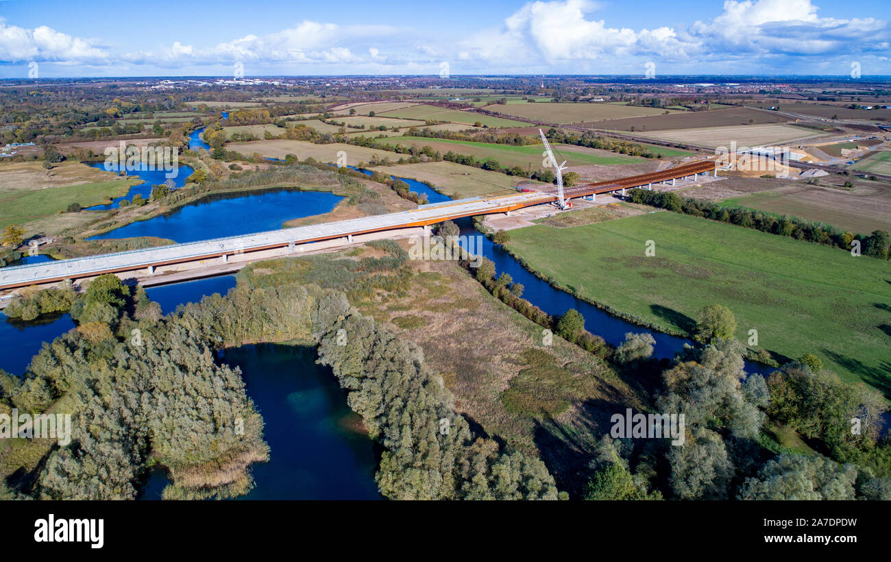 Picture dated October 2018 shows a section of the new A14 near ...