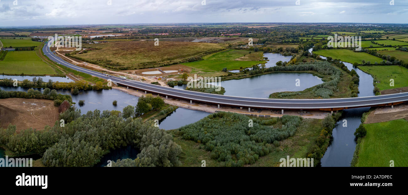 Picture dated October 10th 2019 shows a section of the new A14 near ...