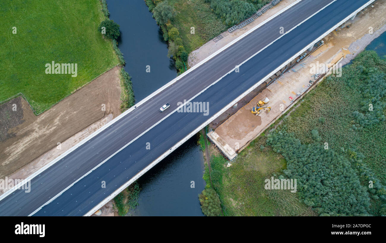 Picture dated October 10th 2019 shows a section of the new A14 near ...