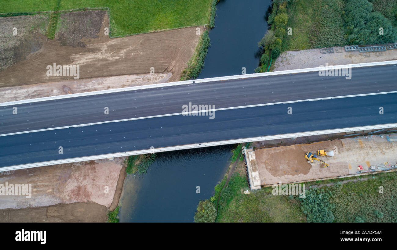Picture dated October 10th 2019 shows a section of the new A14 near ...
