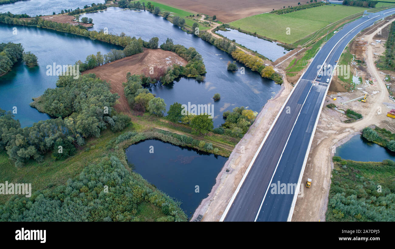 Picture dated October 10th 2019 shows a section of the new A14 near ...