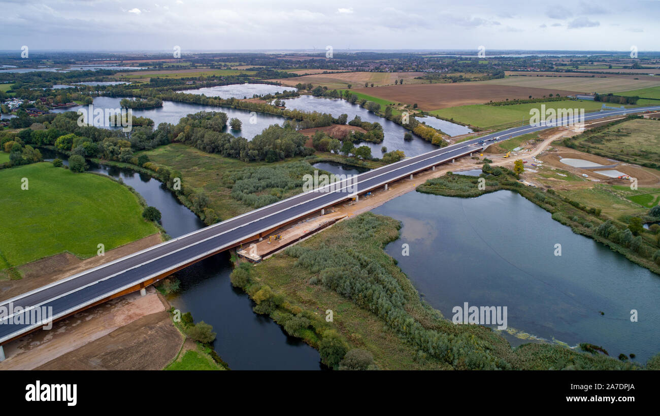 Picture dated October 10th 2019 shows a section of the new A14 near ...