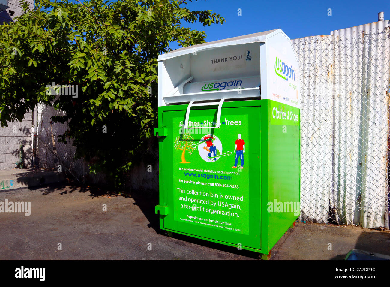 USAgain Clothes and Shoes Drop Box. USAgain is a textile recycling ...