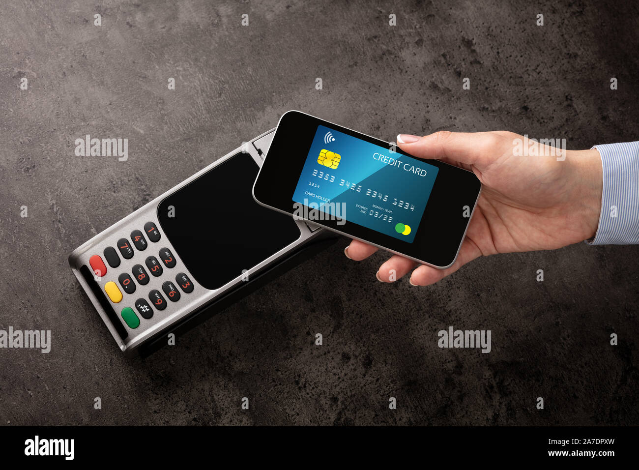 Transaction completed on terminal hi-res stock photography and images ...
