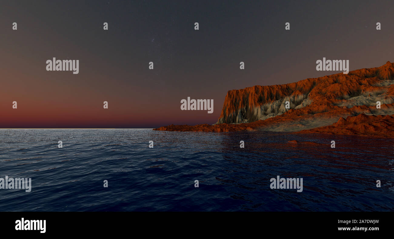 Water on Mars like Planet extremely detailed and realistic 3d image of ...