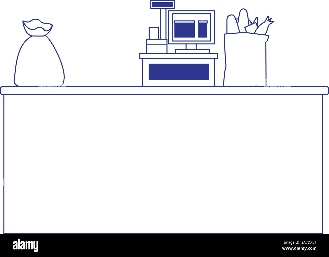 Supermarket cashier bag Cut Out Stock Images & Pictures - Alamy