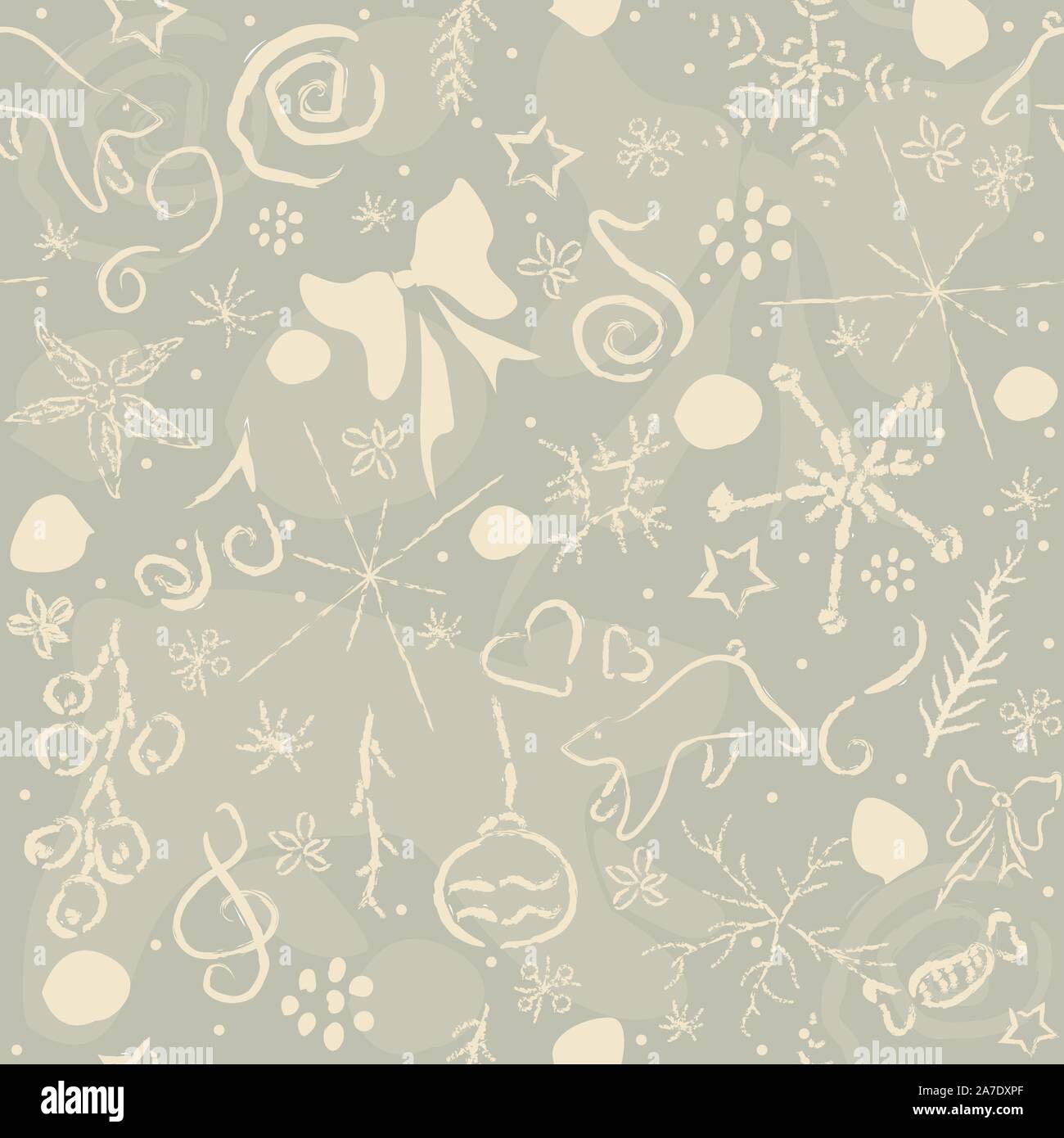 Seamless pattern with doodles on a subtle background. Vector ...