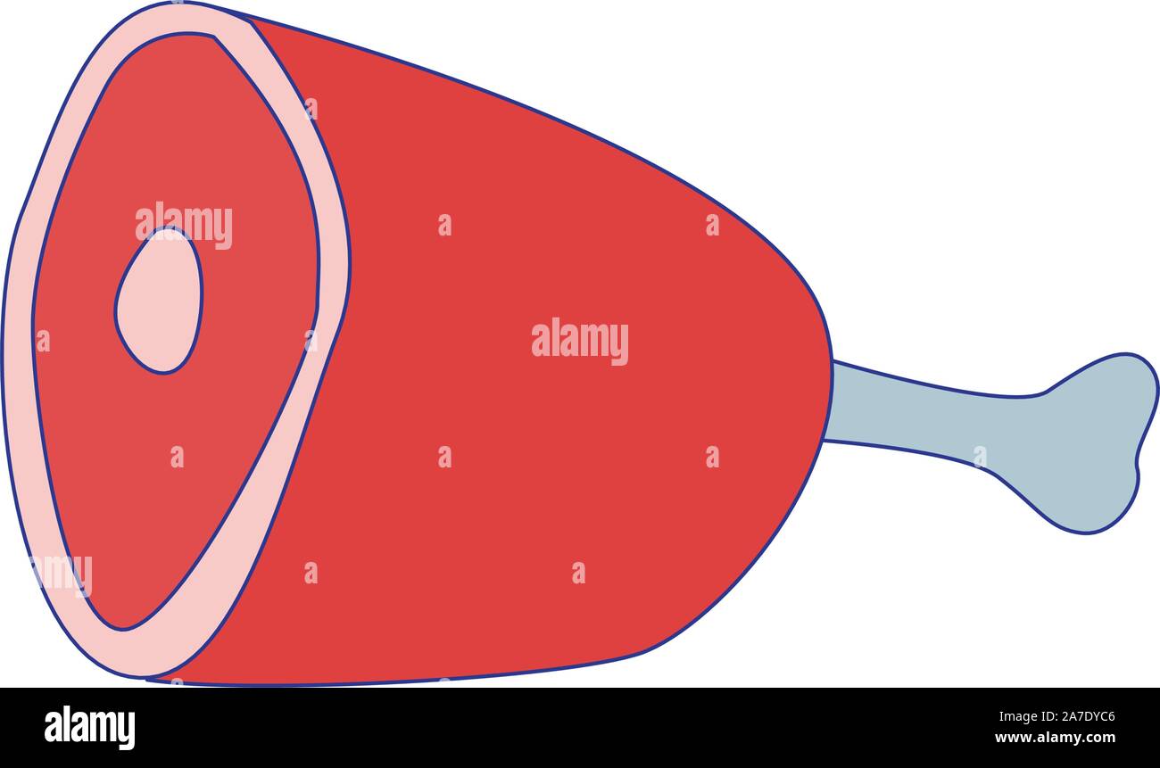 ham leg icon, flat design Stock Vector Image & Art - Alamy