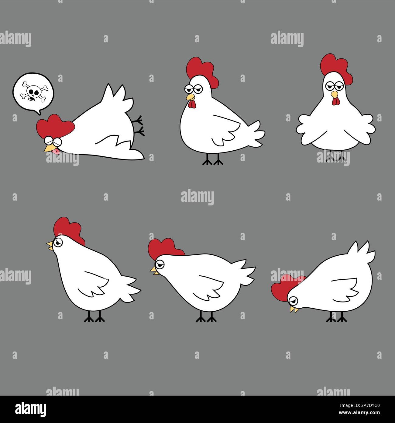 chicken characters vector Stock Vector Image & Art - Alamy
