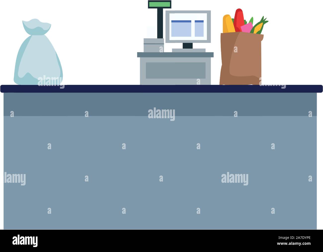 Supermarket cashier bag Cut Out Stock Images & Pictures - Alamy