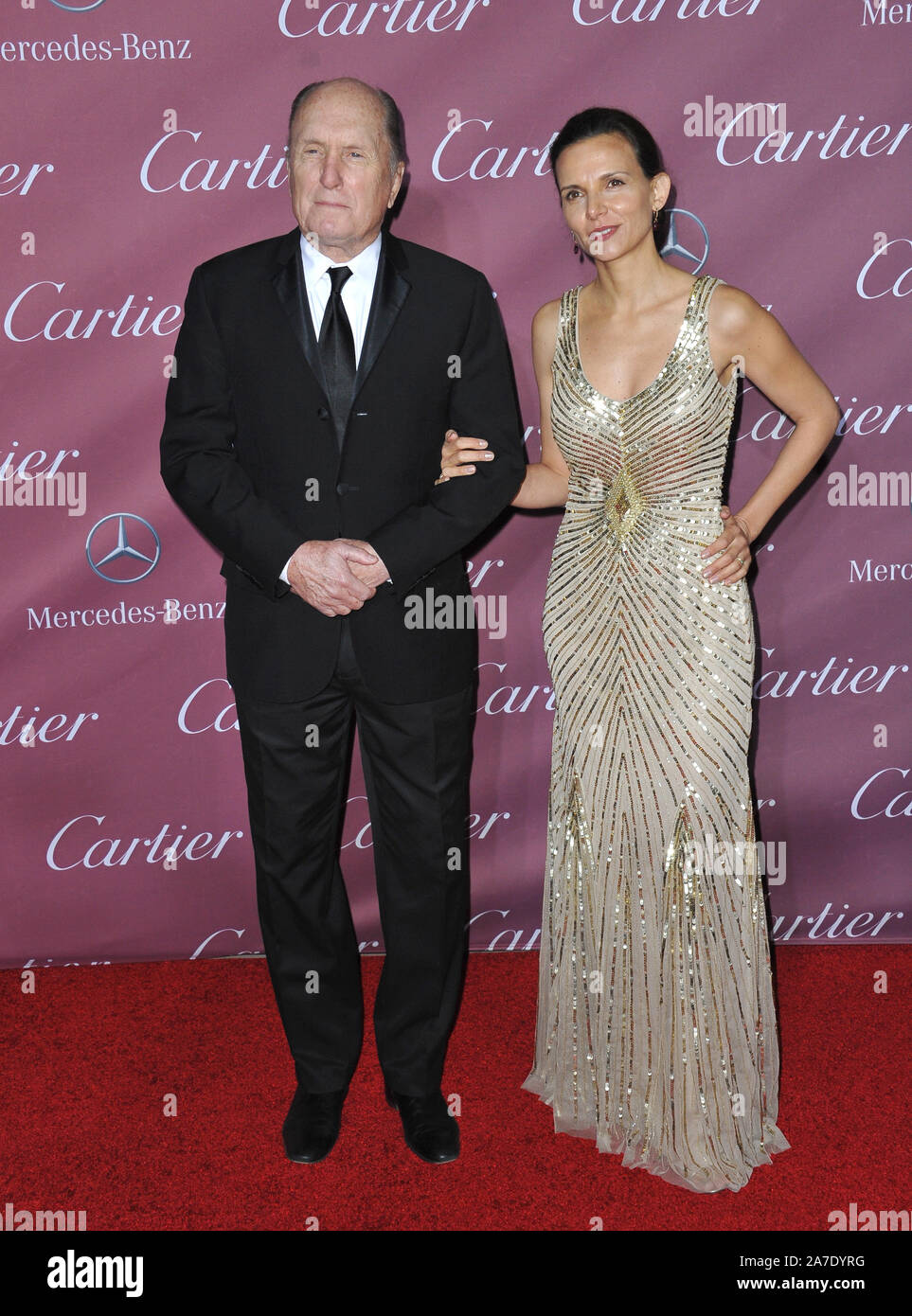 PALM SPRINGS, CA - JANUARY 3, 2015: Robert Duvall & wife Luciana ...