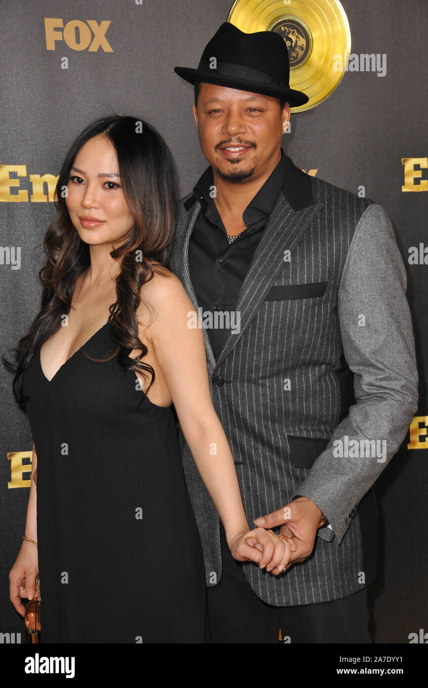 LOS ANGELES, CA - JANUARY 6, 2015: Terrence Howard & wife Miranda at ...