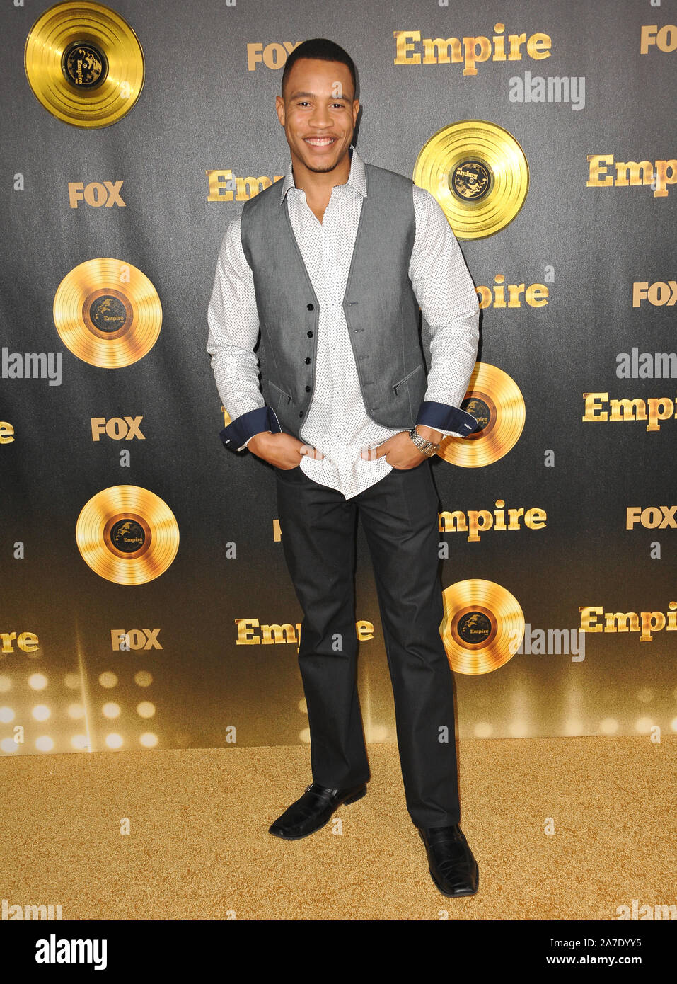 LOS ANGELES, CA - JANUARY 6, 2015: Trai Byers at the premiere of Fox's ...