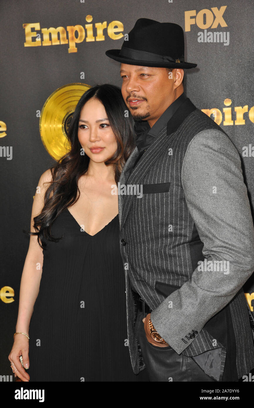 LOS ANGELES, CA - JANUARY 6, 2015: Terrence Howard & wife Miranda at ...