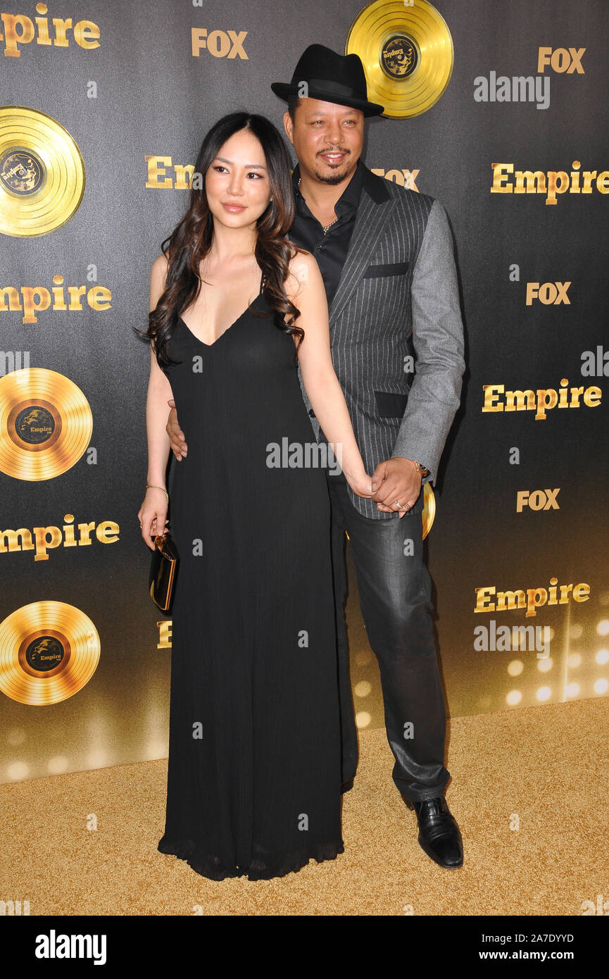 LOS ANGELES, CA - JANUARY 6, 2015: Terrence Howard & wife Miranda at ...