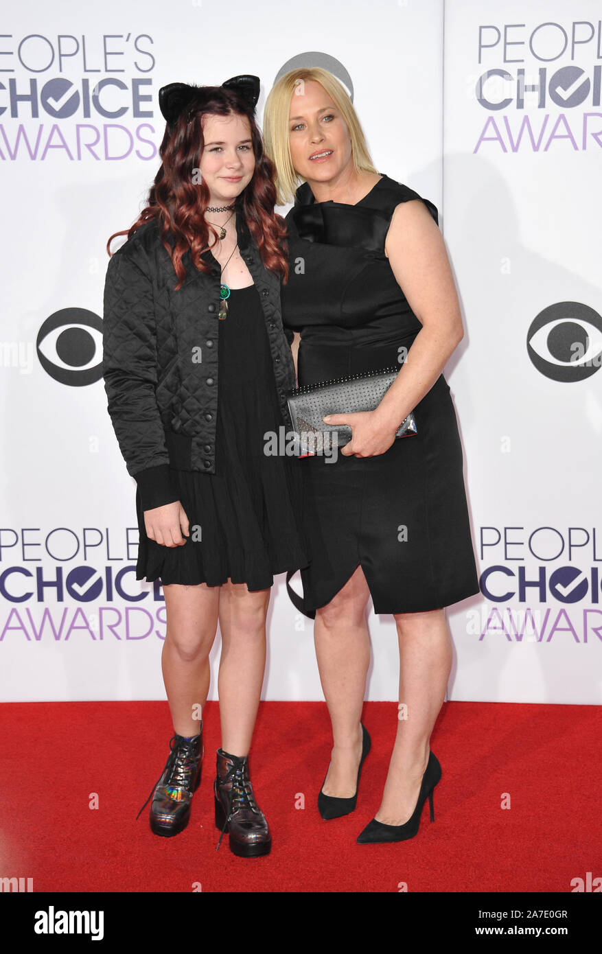 LOS ANGELES, CA - JANUARY 7, 2015: Patricia Arquette & daughter Harlow ...