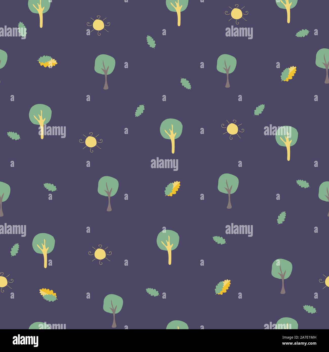 Simple small tree Pattern. Seamless Pattern. vector Illustration Stock ...