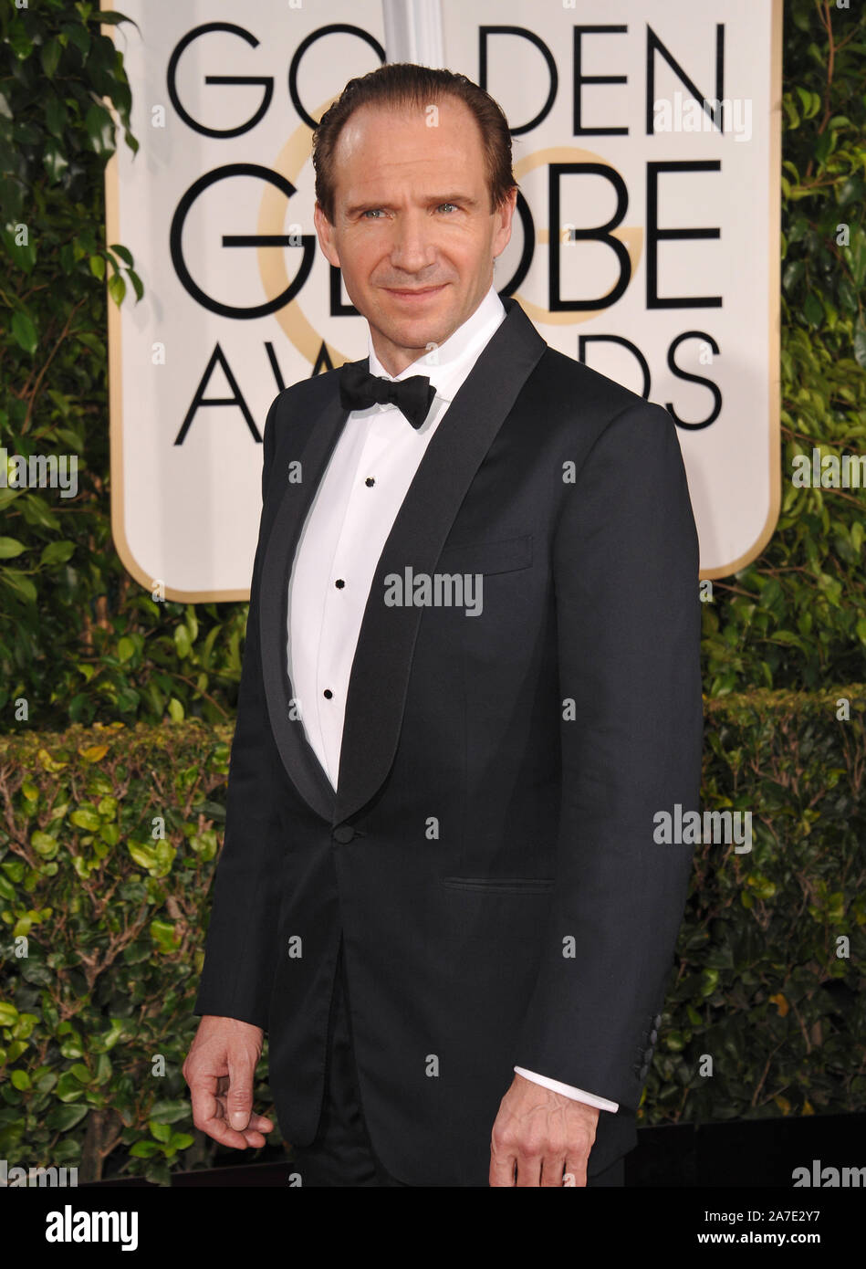 LOS ANGELES, CA - JANUARY 11, 2015: Ralph Feinnes at the 72nd Annual ...