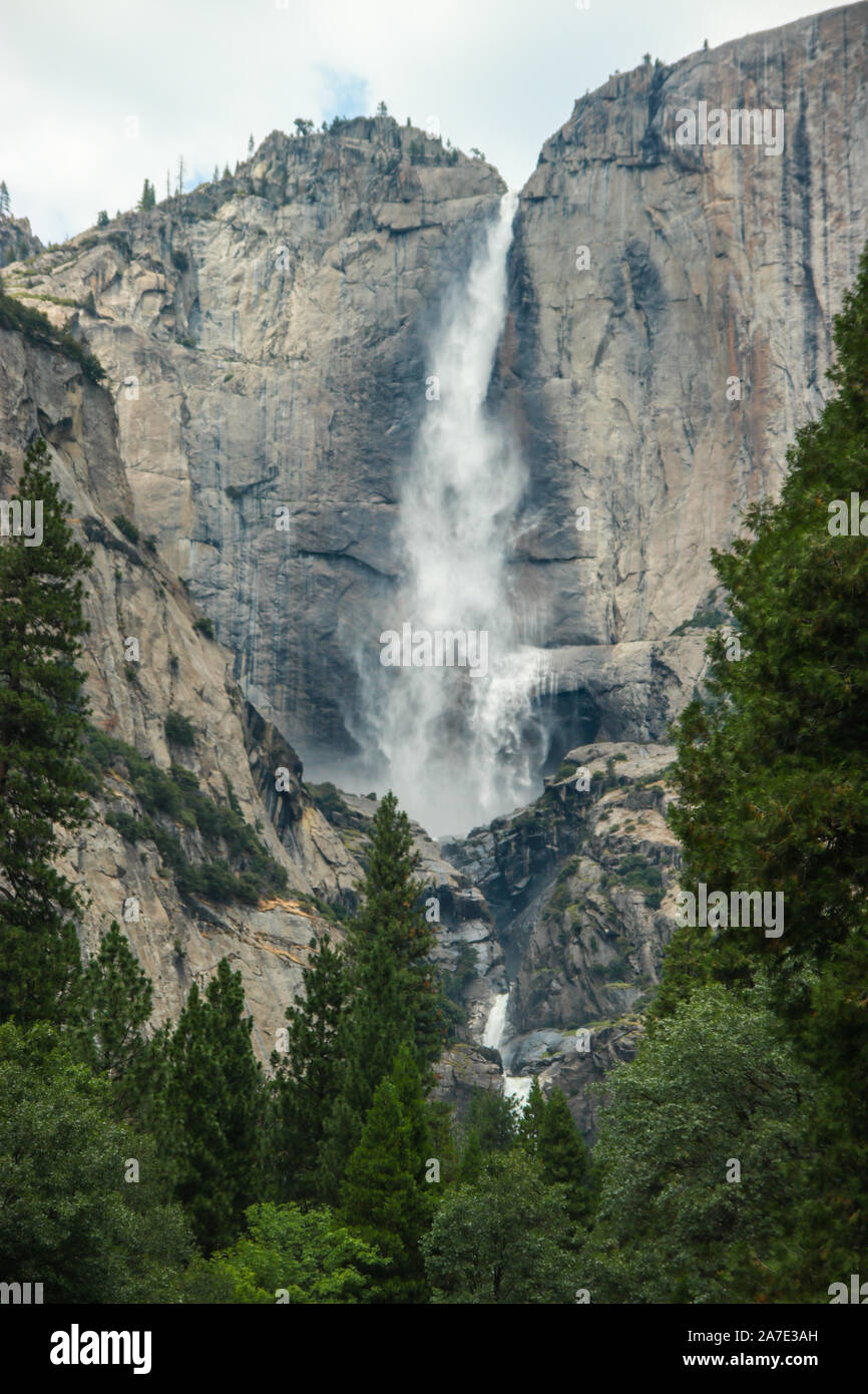 Upper Yoseimite Falls in Yosemite Valley National Park, California, USA ...