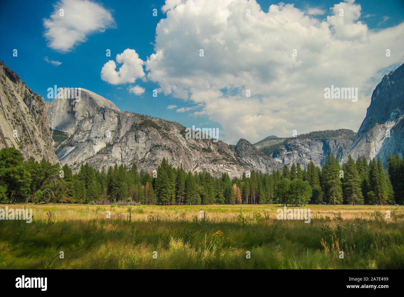 View of Half Dome from Yosemite Valley, Cook's meadow trail, Yosemite ...