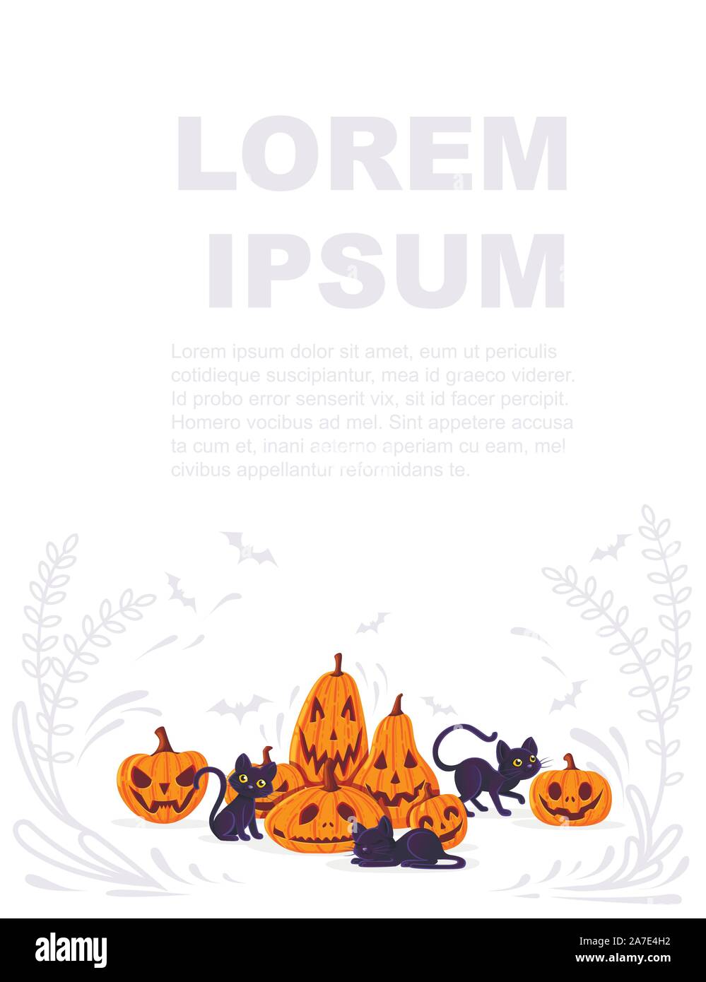 Halloween pumpkins with black cats cartoon animal design scary pumpkin ...