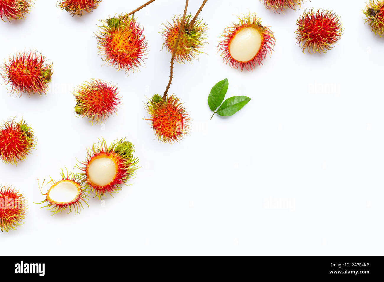 Rambutan isolated on white background Stock Photo - Alamy