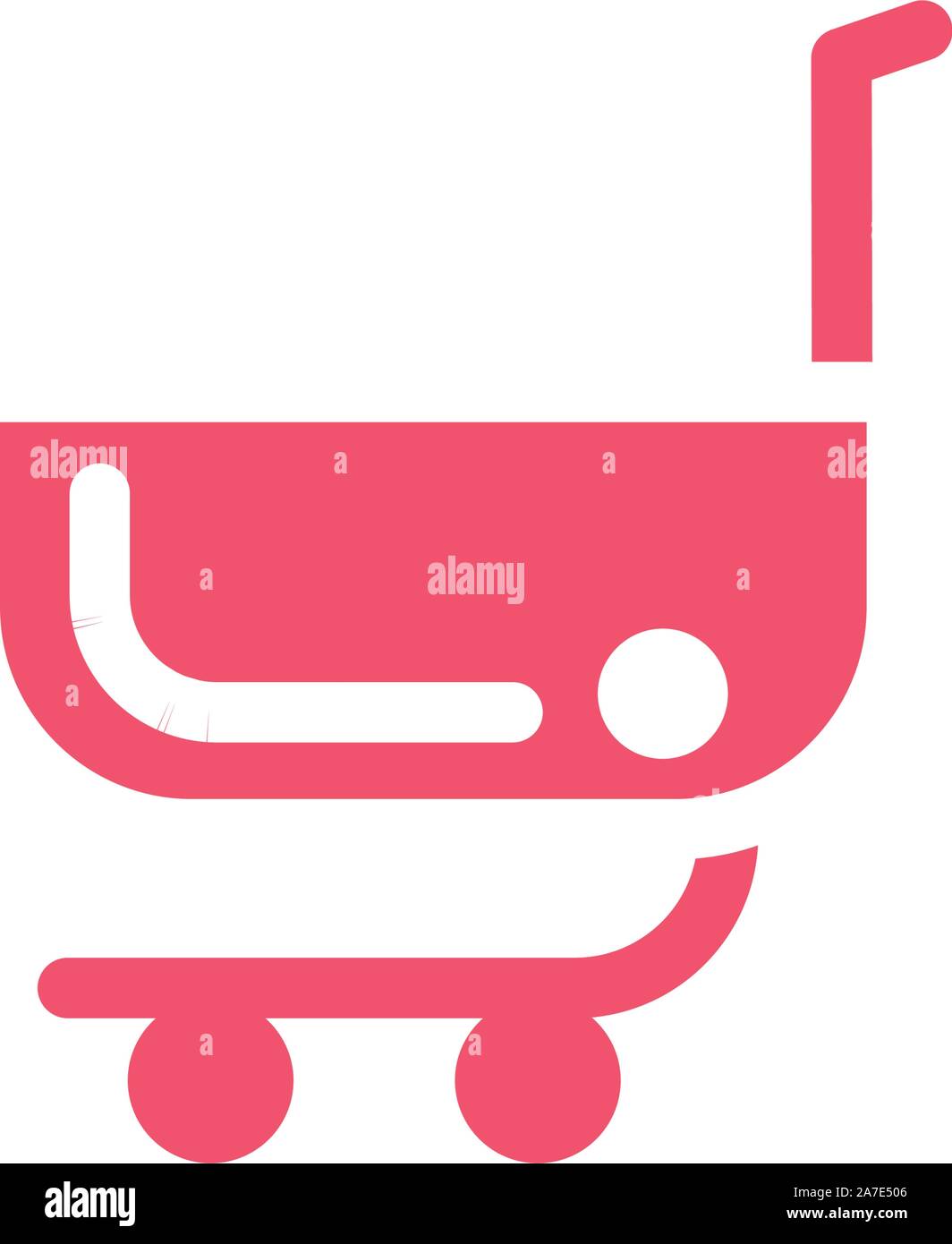 shopping cart on white background vector illustration design Stock ...