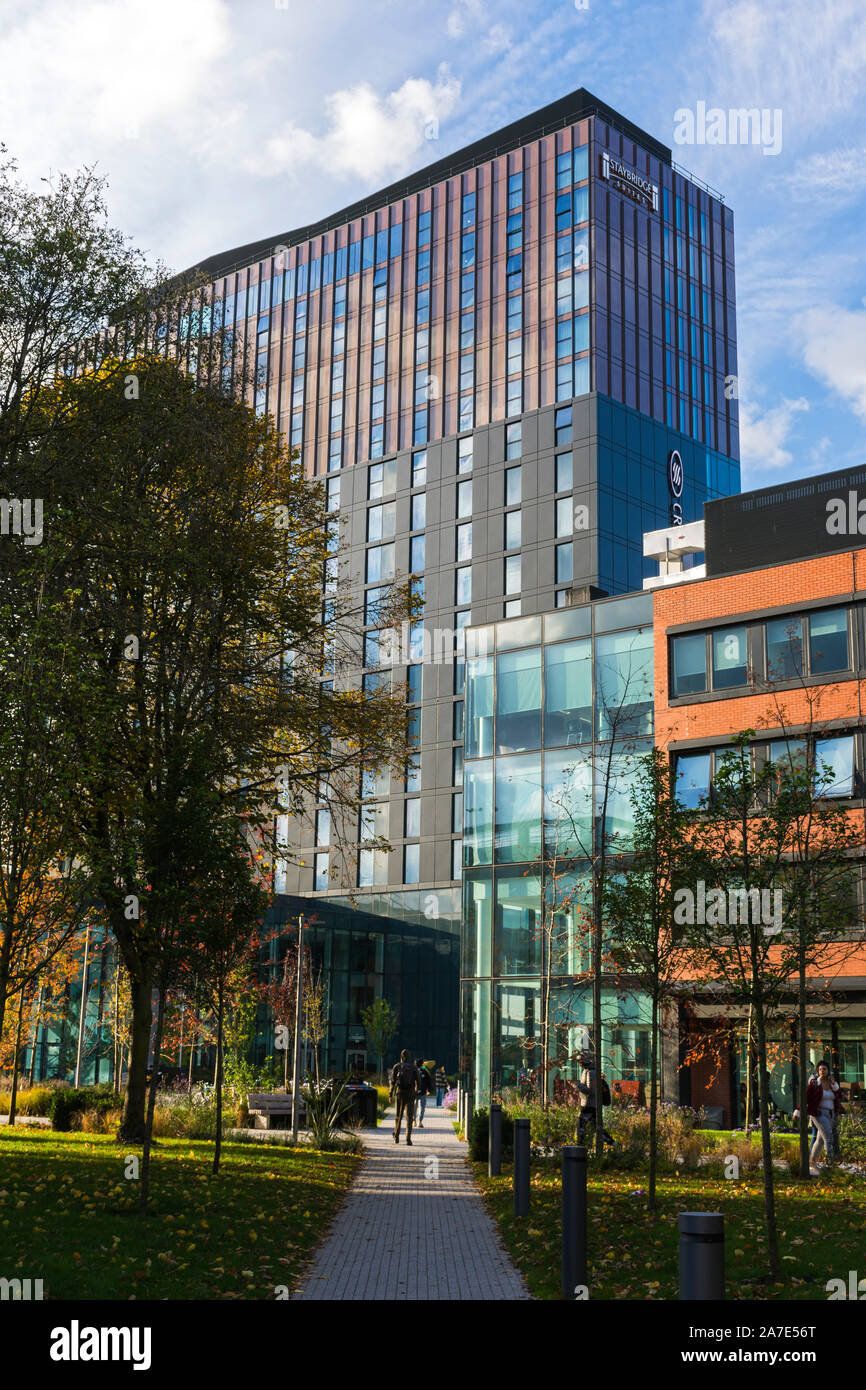 The Crown Plaza Hotel - Staybridge Suites building and the Alliance ...