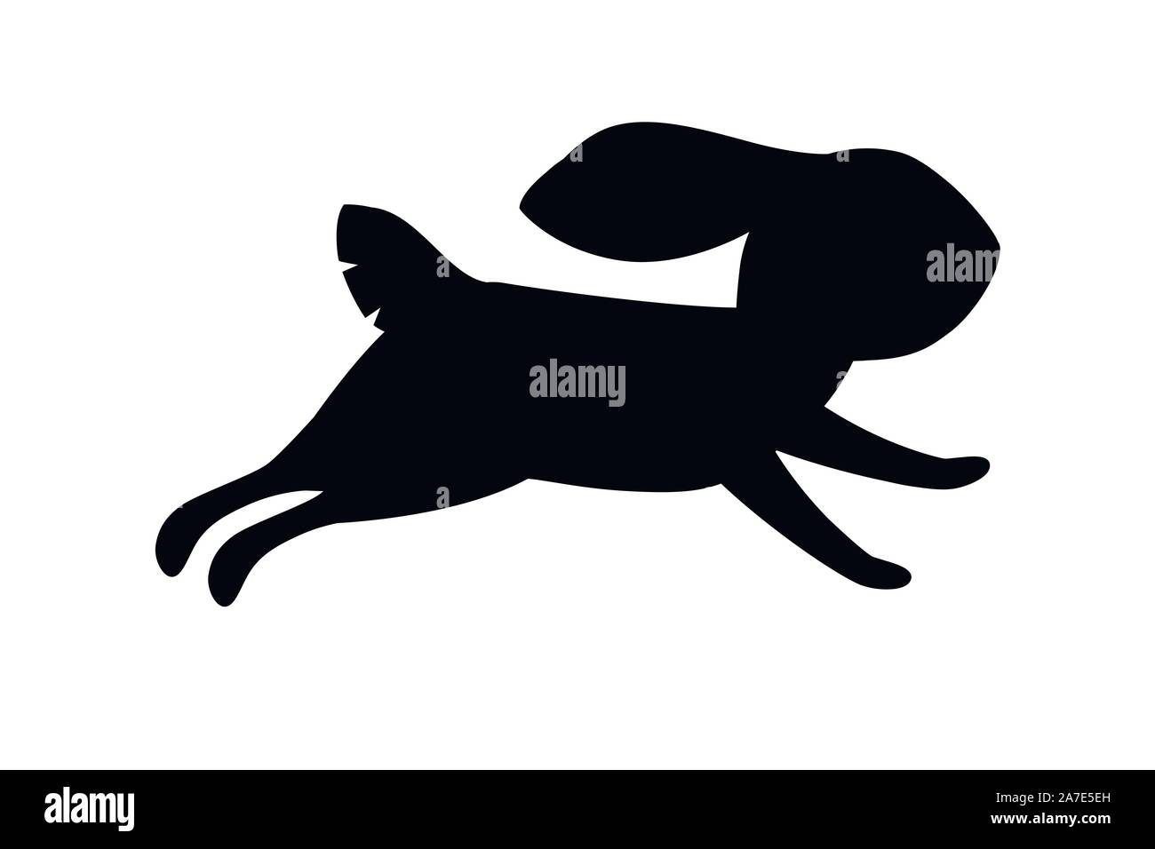 Running Rabbit Silhouette