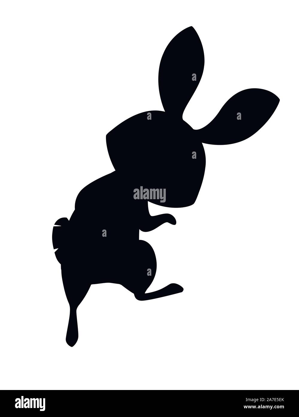 Hopping Bunny Silhouette