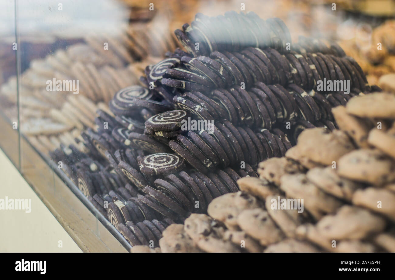 Cookies in a shop window of a pastry shop - bakery in Mamilla Mall in ...