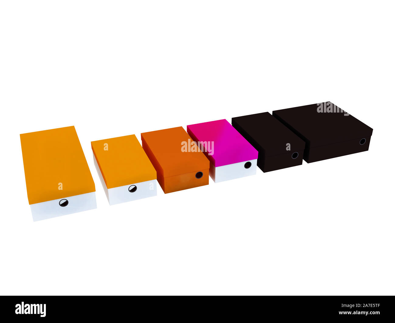 3d render of shopping boxes Stock Photo - Alamy